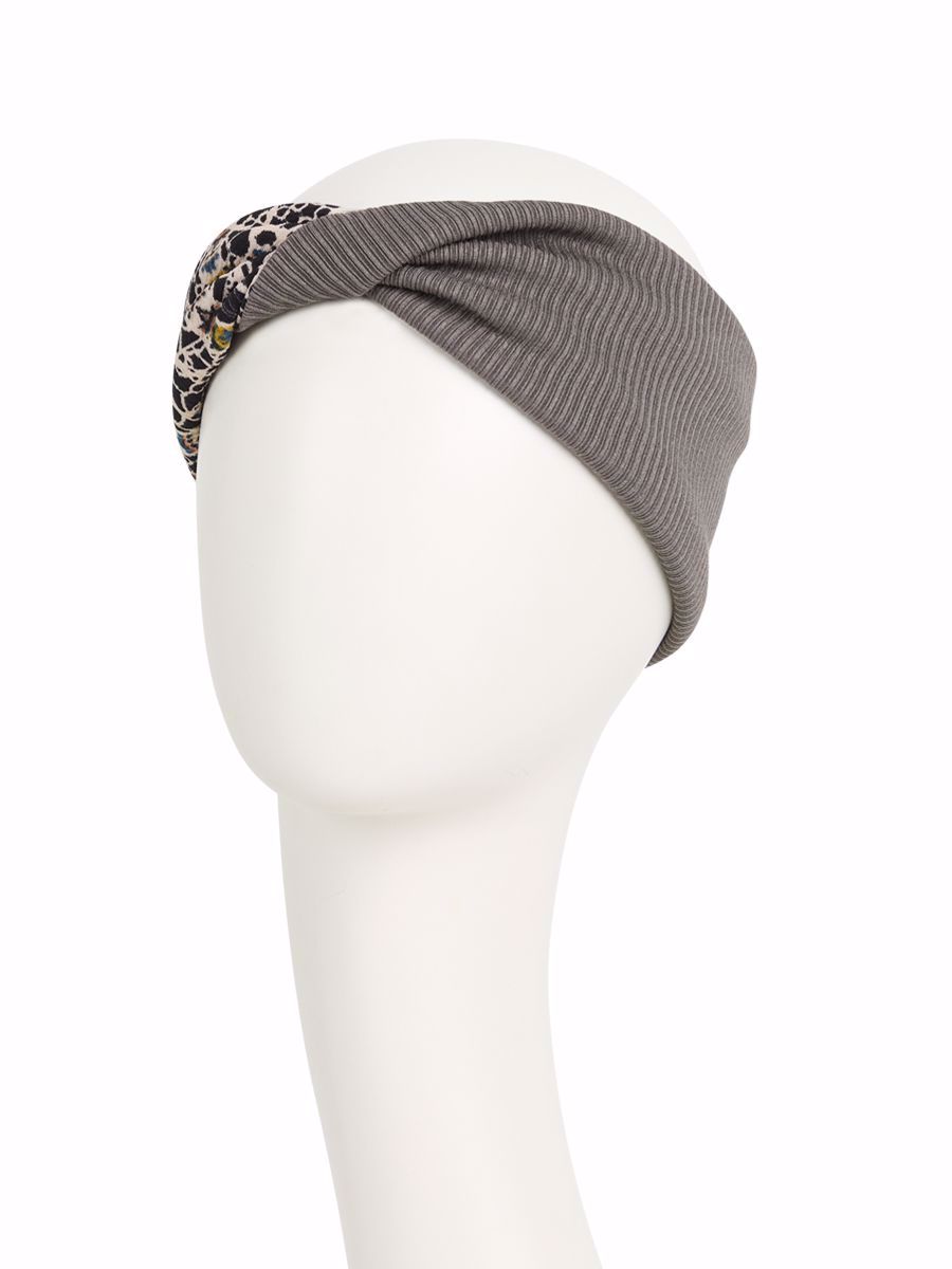 EMMY • V turban - printed headband, Sage Illusions